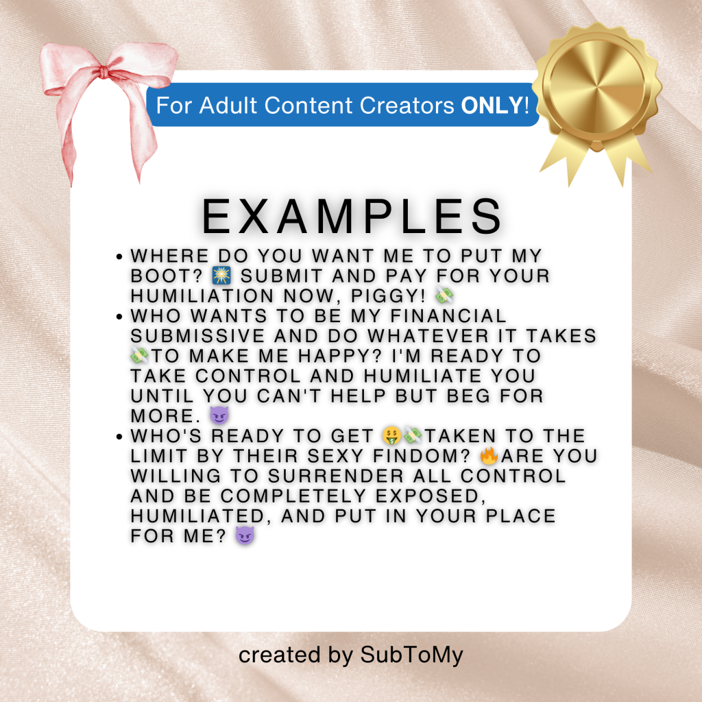 2026 Findom 100-Question Pack for OnlyFans, Loyalfans, Reddit, Twitter ...